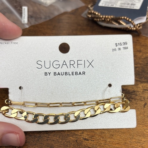 BaubleBar | Jewelry | Baublebar Gold Chain Bracelet Duo | Poshmark